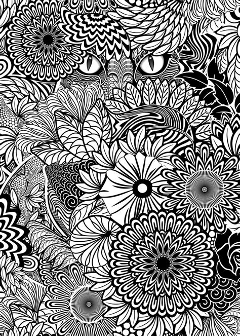 Zentangle Intricate Pattern Black And White Poster Picture Metal
