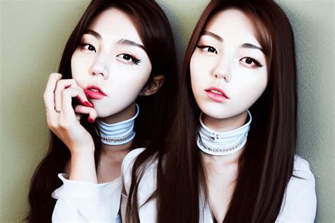 Pretty Korean Girl Wearing A Choker · Creative Fabrica