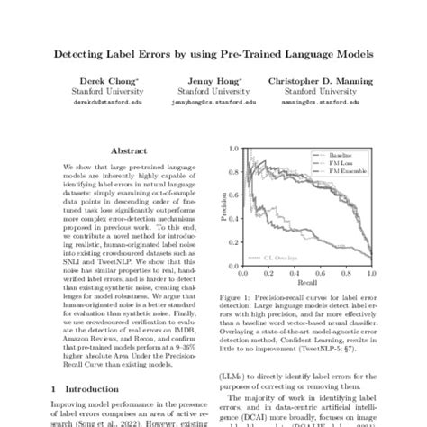 Detecting Label Errors By Using Pre Trained Language Models Acl Anthology