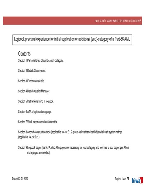 Logbook Practical Experience For Initial Application Or Fill Out And Sign Online Dochub