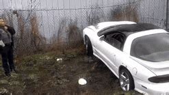 Car Slides Off Highway And Into Ditch Amid Wet Weather Yahoo News Uk