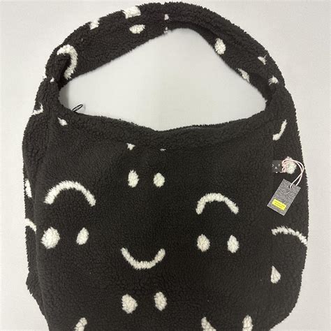 Lazy Oaf Happy Sad Fleece Bag Lazy Oaf Custom Sherpa Depop
