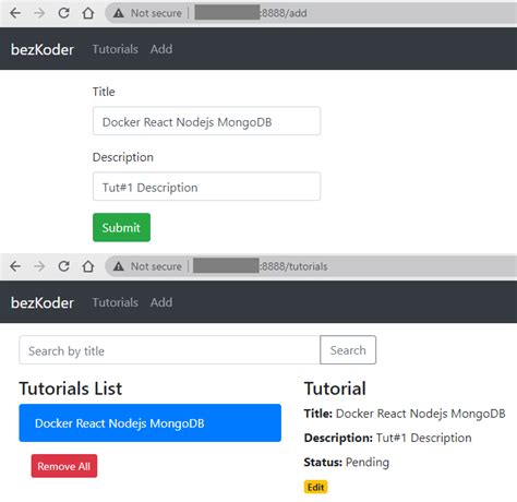 Docker MERN Stack With Nginx Example Docker Compose BezKoder