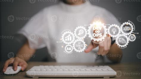 Devops Methodology Development Operations Agil Programming Technology Concept 17466465 Stock