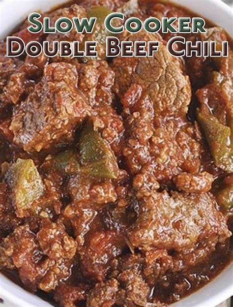 Slow Cooker Double Beef Chili