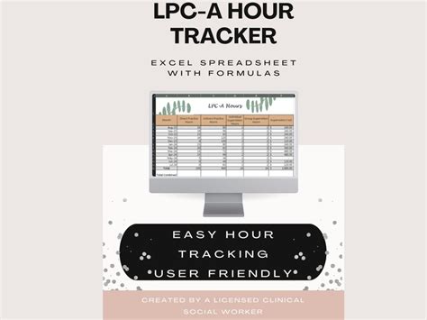 LPC Hour Tracker Excel Bundle Supervision Notes Supervision Hour Tracker Etsy