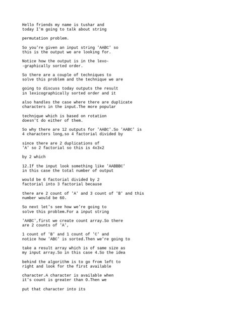English String Permutation Algorithm Downsub Com Pdf String