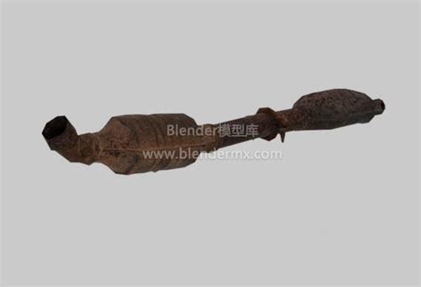 Blender 生锈排气管3d模型素材资源下载 Blender模型库