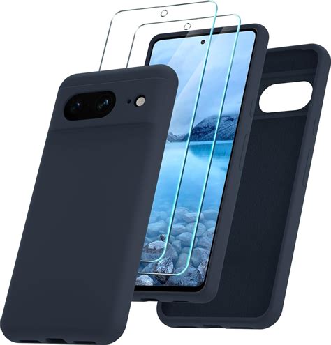 Amazon Com For Google Pixel Case Silicone Phone Case With Screen Protector Soft Anti