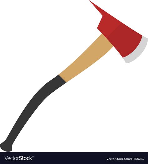 Axe For Fireman Isolated Icon Royalty Free Vector Image
