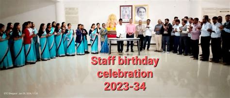 Staff Birthday Celebration 2023 2024 29012024 Dr Anant G Kulkarni