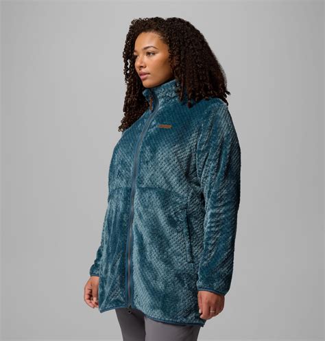 Womens Fire Side™ Long Full Zip Fleece Jacket Plus Size Columbia