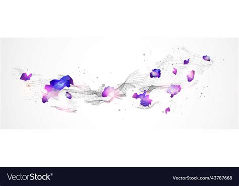 Abstract Plexus Background Glowing Particles Vector Image