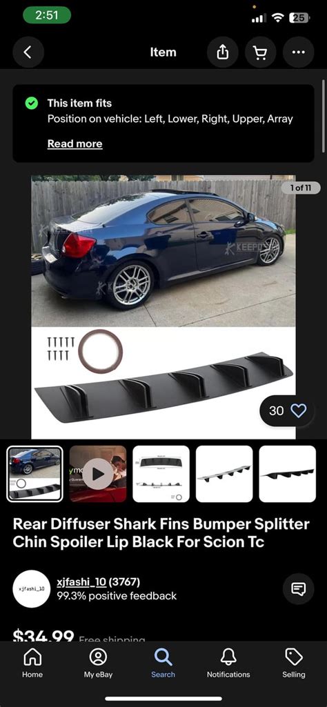 Rear Diffuser R Sciontc