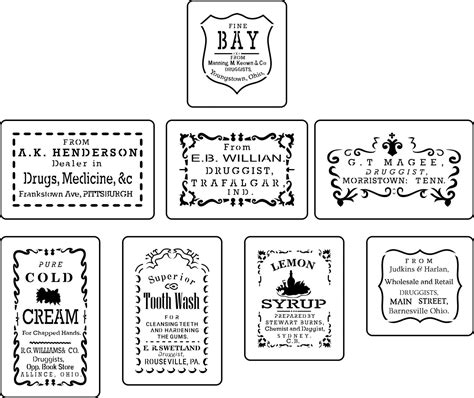 Printable Blank Apothecary Labels