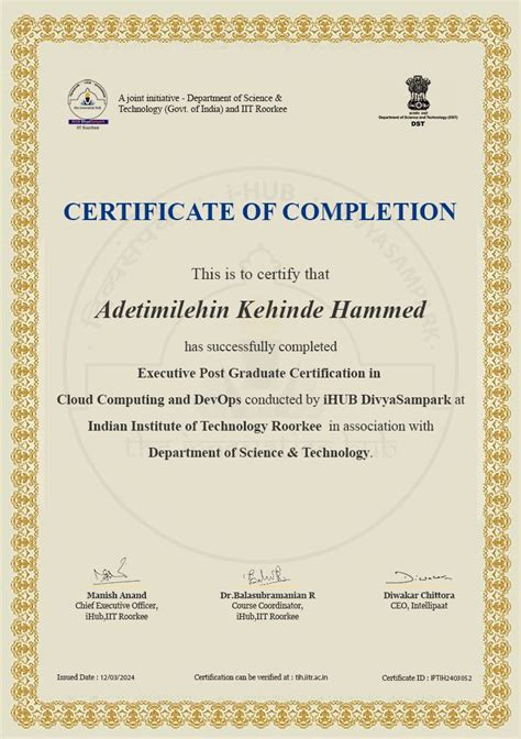 Completed Devops And Cloud Computing Course At Intellipaat Kehinde Adetimilehin Posted On The