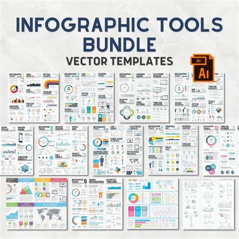 Infographic Tools Vector Templates Vector Infographics Illustrator Infographic Editable
