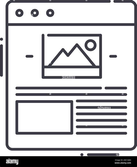 Content Marketing Icon Linear Isolated Illustration Thin Line Vector