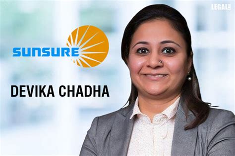 Seasoned Legal Professional Devika Chadha Joins Sunsure Energy As