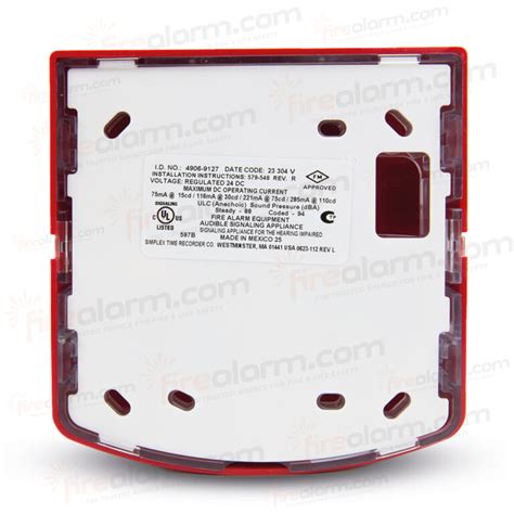 Simplex 4906 9127 Truealert Horn With Multi Candela Strobe