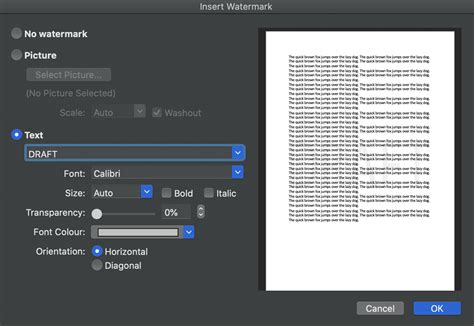How To Insert A Draft Watermark Into Microsoft Word Documents