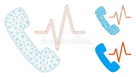 Telephony Vector Mesh 2d Model And Triangle Mosaic Icon Stock Vector Illustration Of Geometric