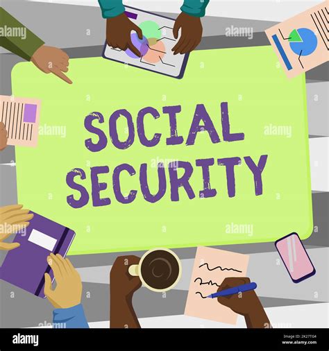 Text Caption Presenting Social Security Business Showcase Government System That Provide