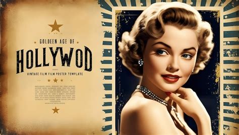 Golden Age Of Hollywood A Vintage Tribute To Classic Cinema Premium