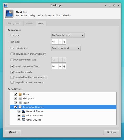 Xfcexfdesktop414preferences Xfce Docs