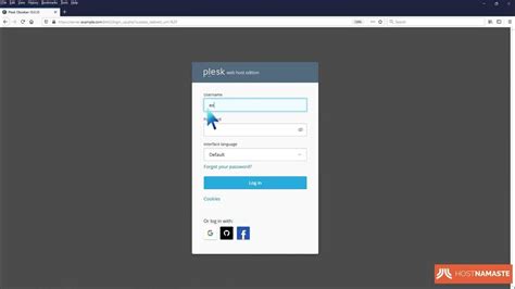 How To Log In To Plesk Hostnamaste Youtube