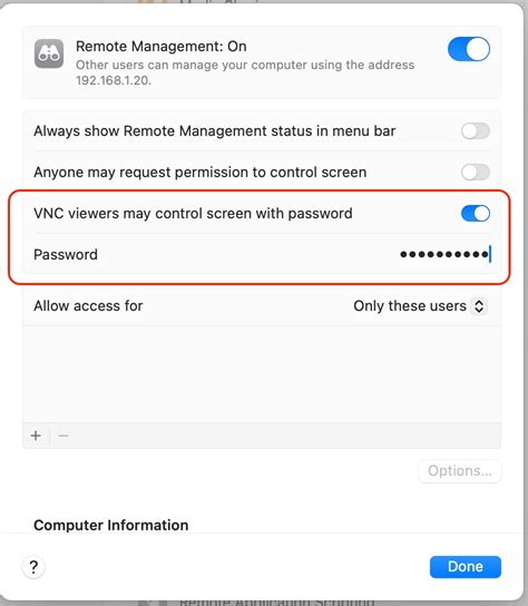 How To Enable Vnc Server Macos