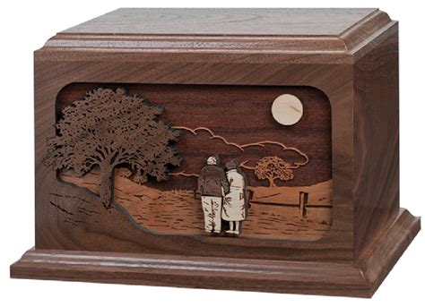 Wood Cremation Urn For Two Cremation Products Cremation Urns
