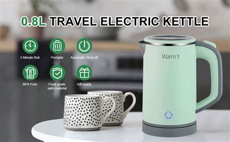 08l Small Electric Kettle Stainless Steel600w Low Power Mini Portable Tea Kettle