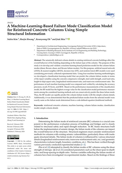 Pdf A Machine Learning Based Failure Mode Classification Model For