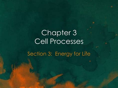 Chapter 3 Section 3 Notes Pptx Biological Sciences Science