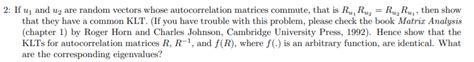 2 if u and u2 are random vectors whose