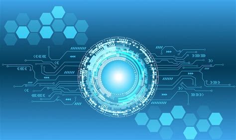 Premium Vector Abstract Blue Computer Technology Background With