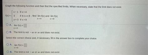 Solved Graph The Following Function And Then Find The