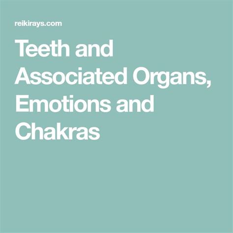 Chakra For Teeth At Anna Maxine Blog