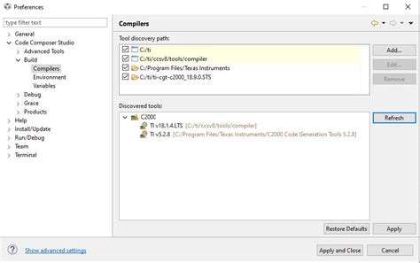Ccscodecomposer C2000 Codxe Generation Tool Version 189 Not Recognized By Ccs Code Composer