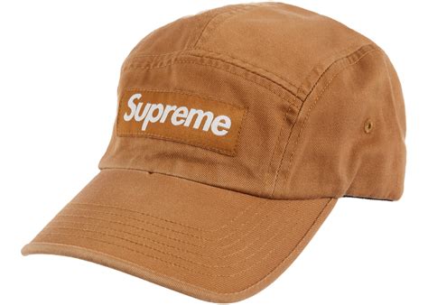 Supreme Washed Chino Twill Camp Cap Ss23 Brown Ss23 Us