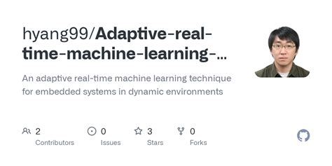 Github Hyang99adaptive Real Time Machine Learning Technique An Adaptive Real Time Machine