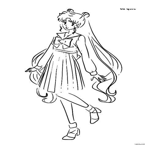 Anime Ikuko Tsukino Sailor Moon Coloring Page Turkau