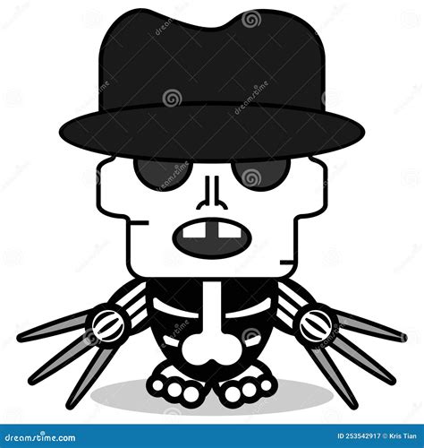 Freddy Krueger Skull Character Mascot Stock Illustration Illustration