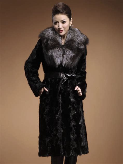 리얼 밍크 코트 여성 대형 폭스 칼라 한국어 롱 코트 2020 겨울 자켓 여성 천연 스플 라이스 모피 자켓 Myreal Fur