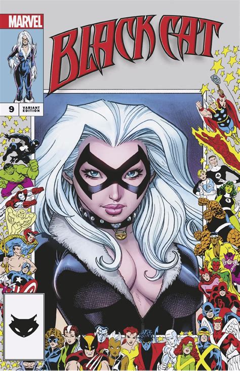 Black Cat 9 Ultimate Exclusive Art Adams Marvel Anniversary Frame