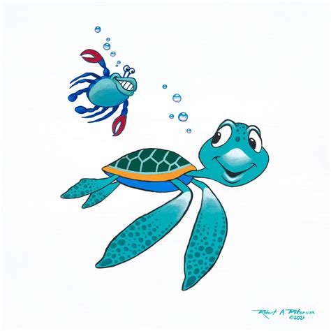 Timmy With Crab The Undersea Adventures Of Timmy Turtle