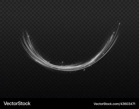 White Blur Trail Wave Wavy Line Of Light Speed Vector Image