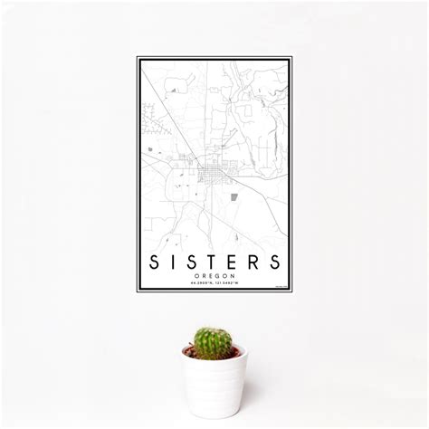 Sisters Oregon Map Print In Classic — Jace Maps