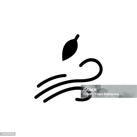 바람 리프 아이콘입니다 날씨 그림의 요소입니다 기호와 기호는 웹 로고 모바일 앱 Ui Ux에 사용할 수 있습니다 감기와 독감에 대한 스톡 벡터 아트 및 기타 이미지 Istock